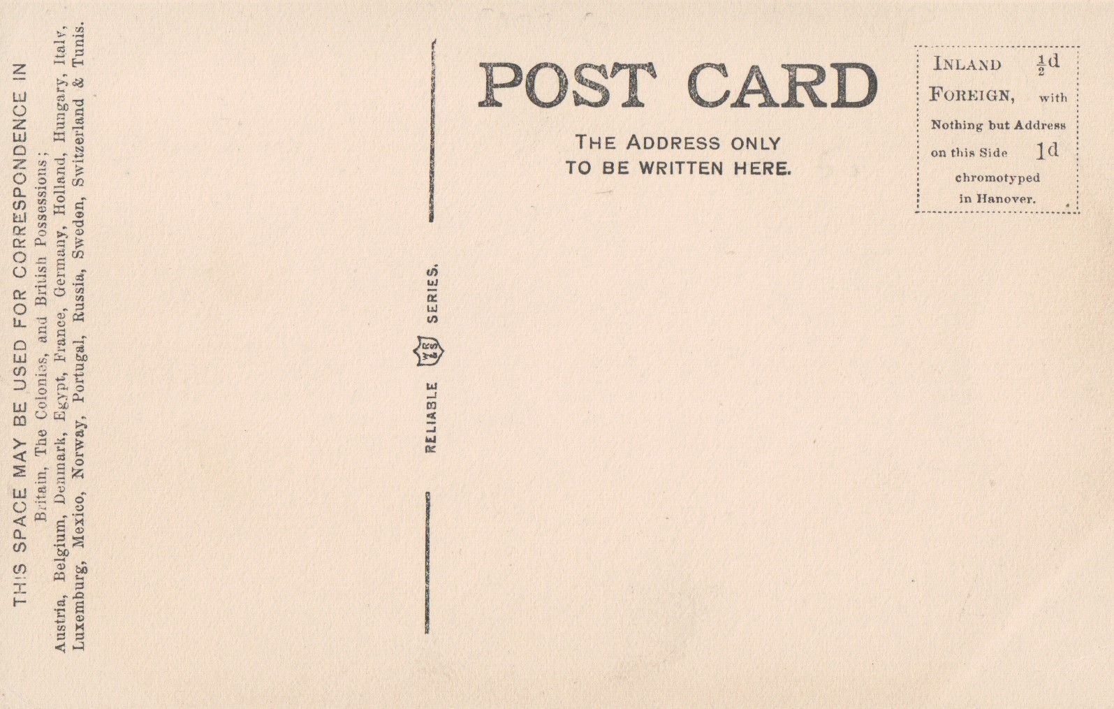 Undivided-back Postcards – a worldwide directory of early postcard ...