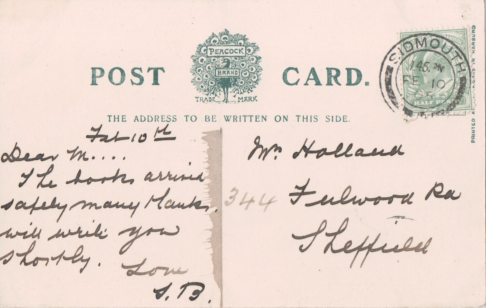 Peacock Brand – undivided-back postcards