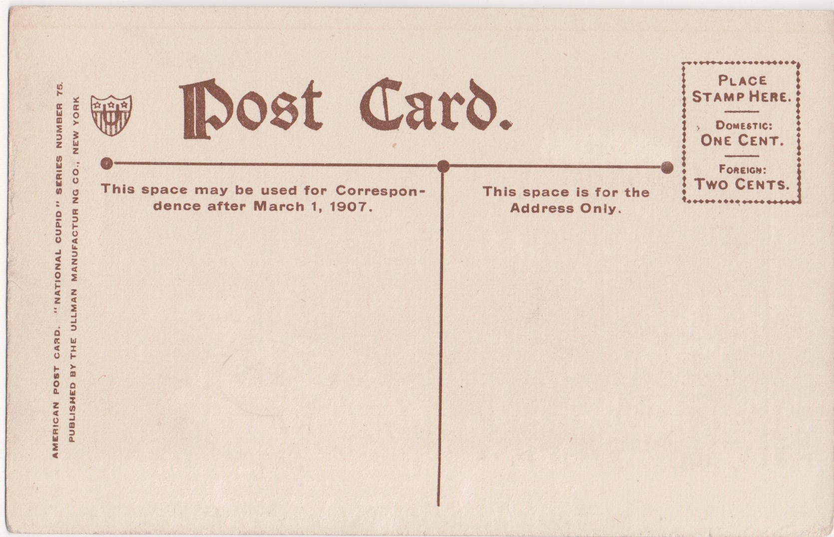 A little history – undivided-back postcards