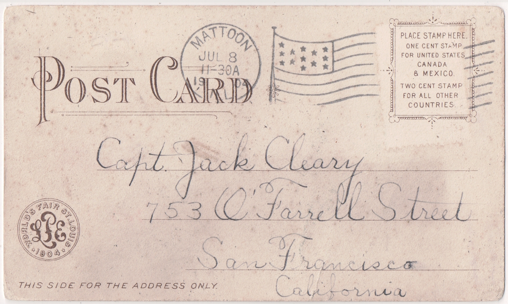 Samuel Cupples Envelope Company – Undivided-back Postcards