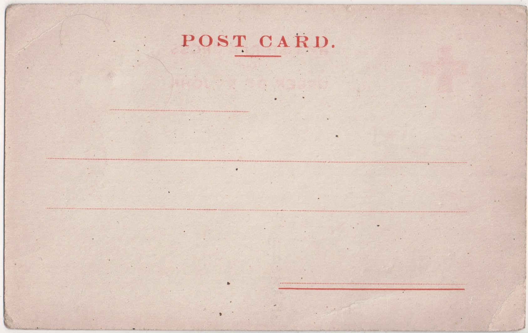 Red Cross – undivided-back postcards